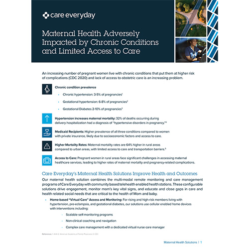Maternal Health Adversely Impacted by Chronic Conditions and Limited ...